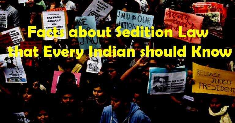 Facts about Sedition Law that Every Indian should Know