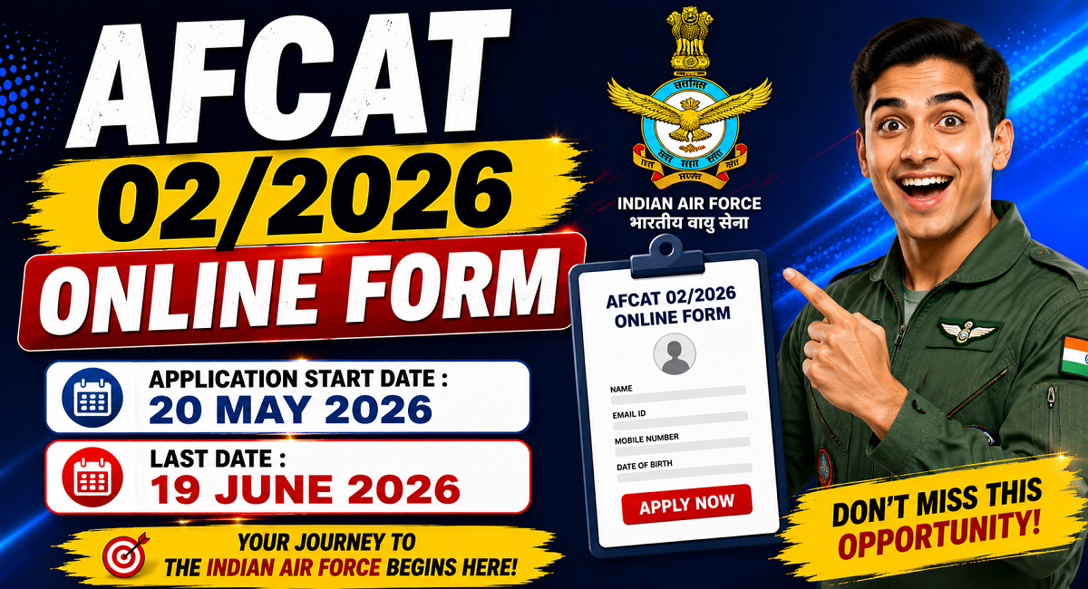 Apply Now for AFCAT 02/2026 Online Form - Indian Air Force