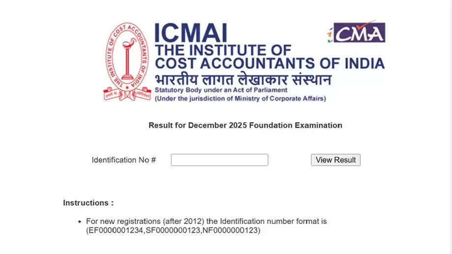 CMA Foundation December 2025 Results Available for Candidates