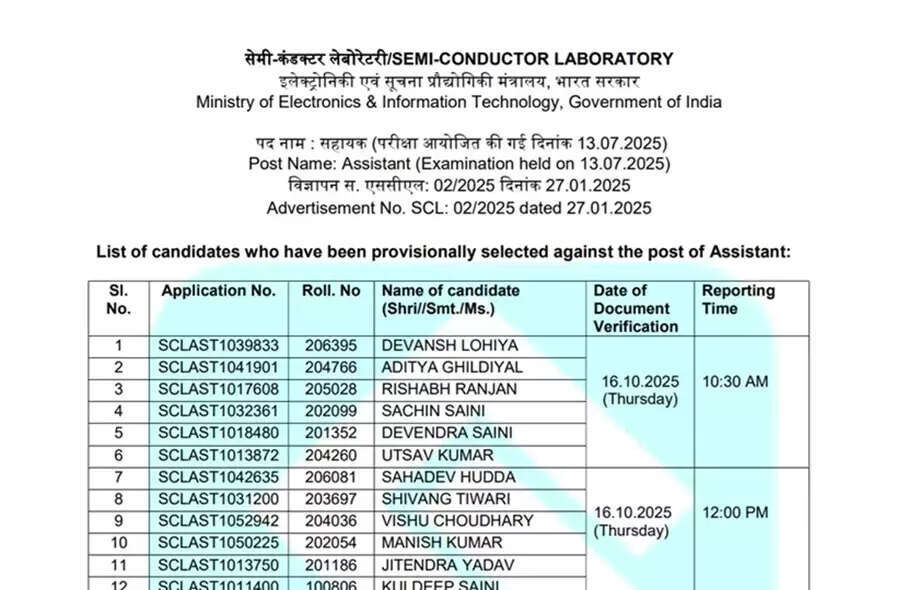 SCL Assistant Exam Results Released - Check Your Scores