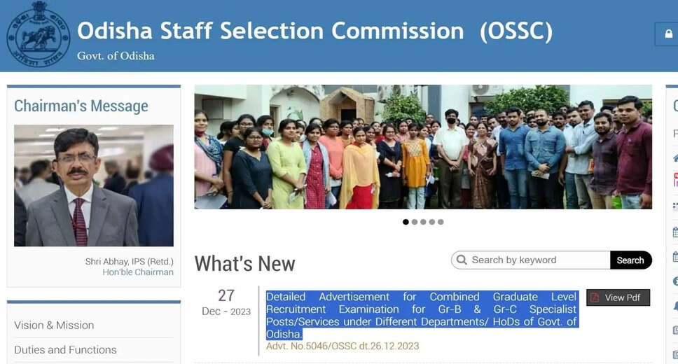 Odisha Govt Jobs Ossc Cgl Recruitment 2023 Announced For 123 Post