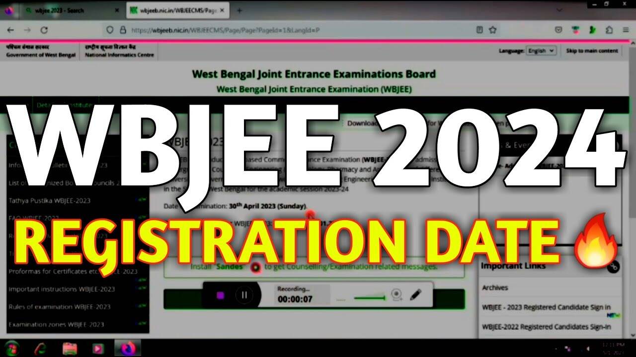 WBJEE 2024 Applicants, Get Ready: Exam Date Announced, Application ...