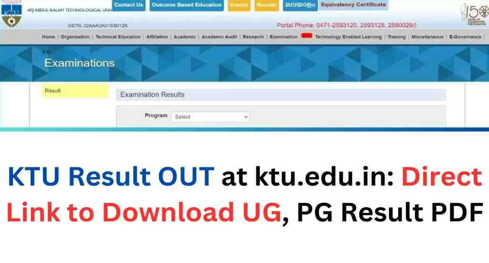 KTU Result 2024 Declared: Check UG and PG Results at ktu.edu.in KTU Result 2024 Declared: Check UG and PG Results at ktu.edu.in