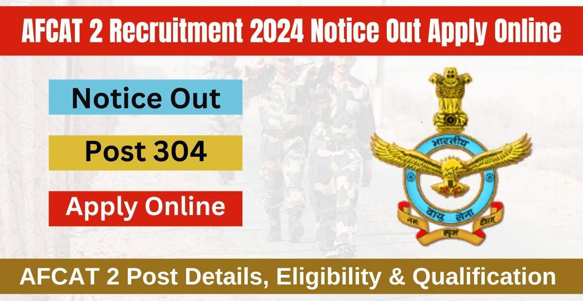 Indian Air Force AFCAT 02/2024 Recruitment Notification: Online ...