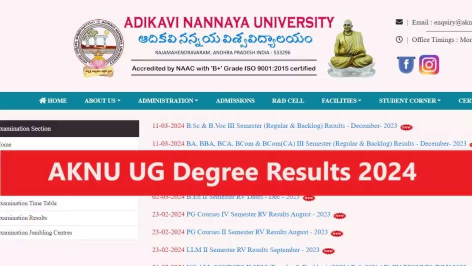 AKNU Result 2024 Declared: Check Your UG and PG Marksheets Now on aknu ...