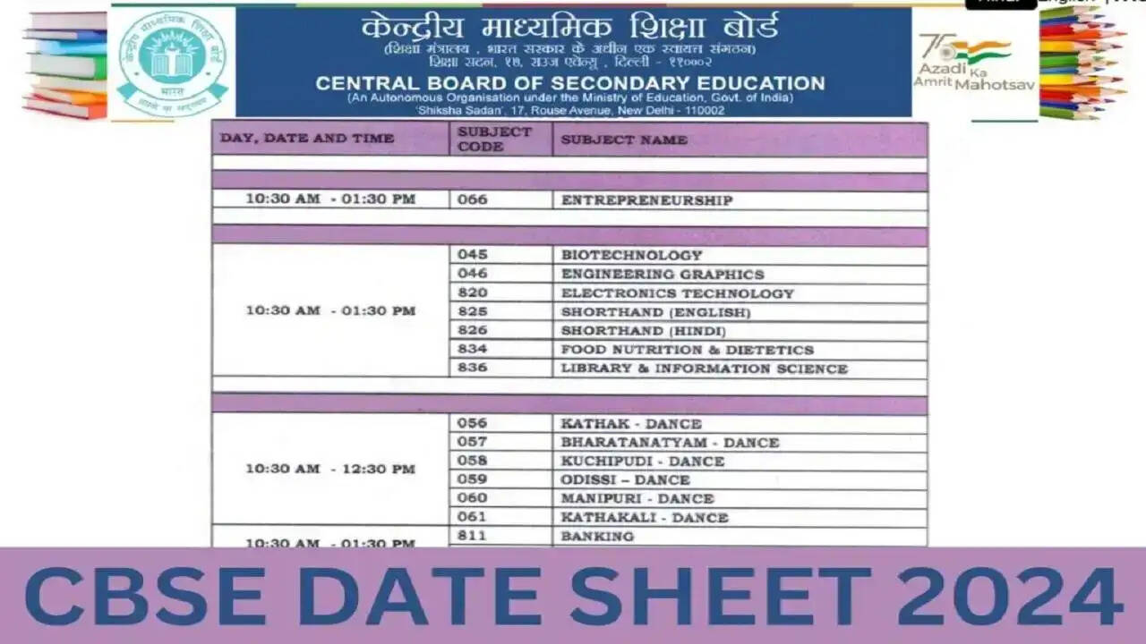 CBSE Supplementary Exam 2024: Check Your Date Sheet Online at cbse.gov.in