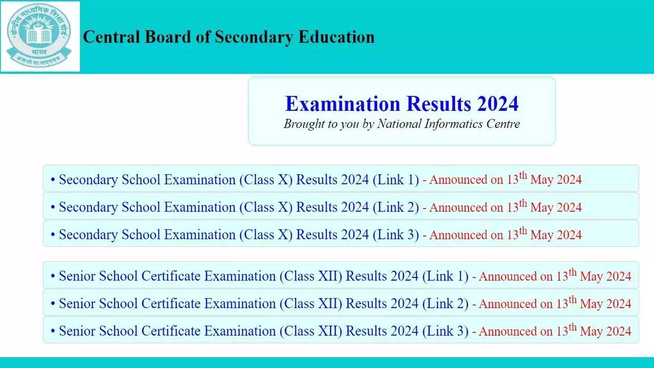 CBSE Class 10, 12 Results 2024 Declared: Pass Percentage and ...