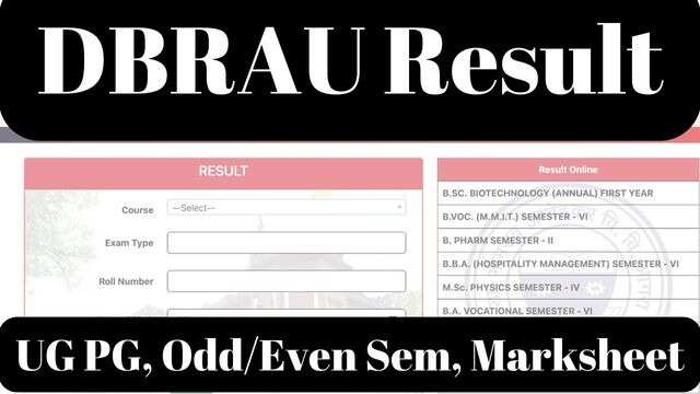 DBRAU Result 2024 Declared for UG & PG Courses, Download Marksheet at ...