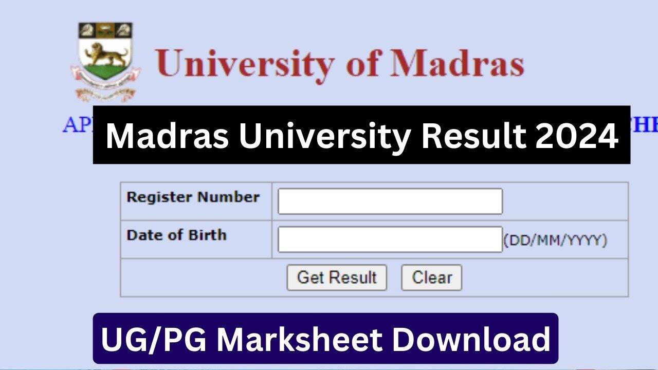 Madras University Result 2024: Scorecards to be Available Soon; Direct ...